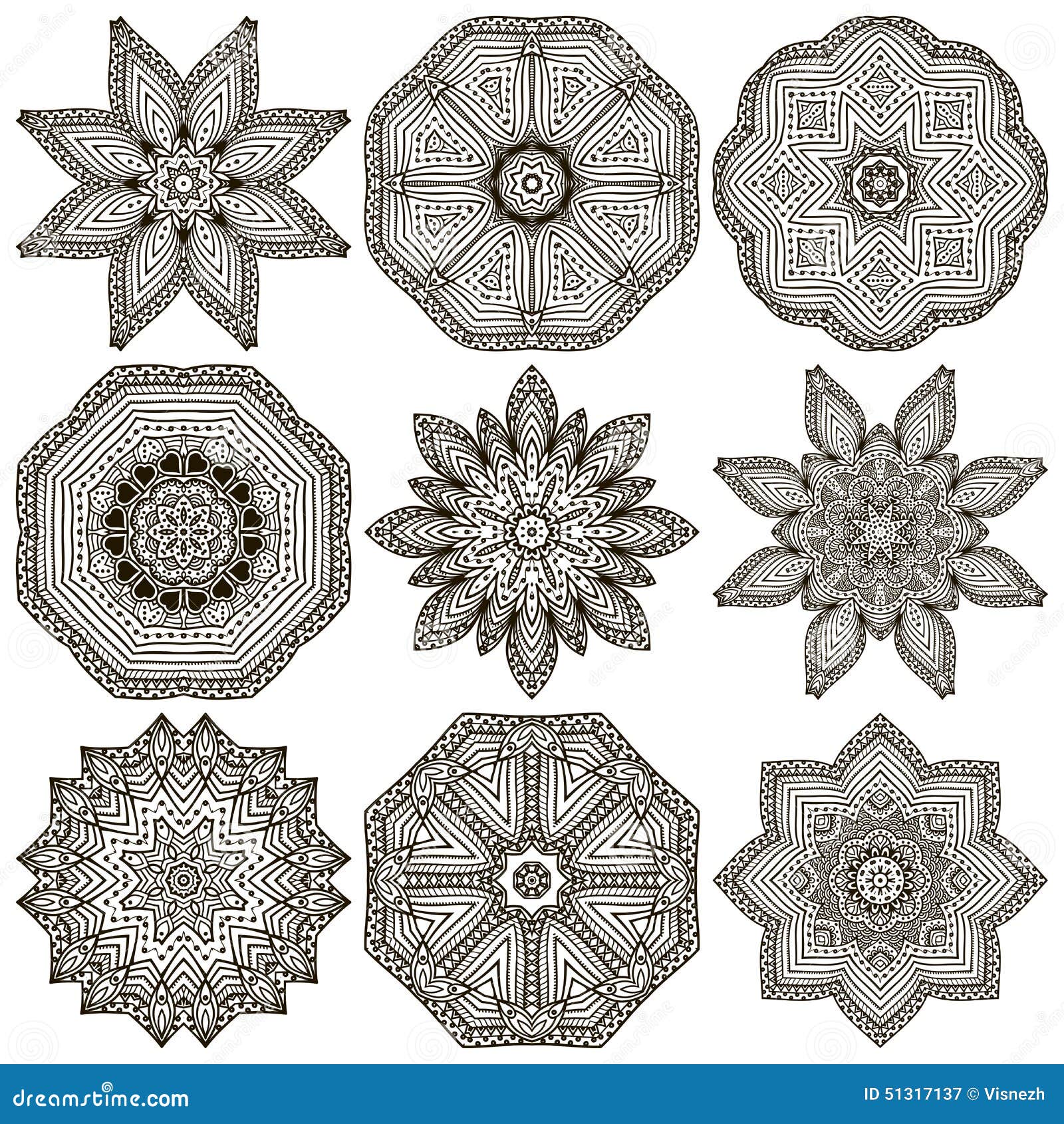 Mandala Rundes Verzierungs-Muster Stock Abbildung - Illustration von ...