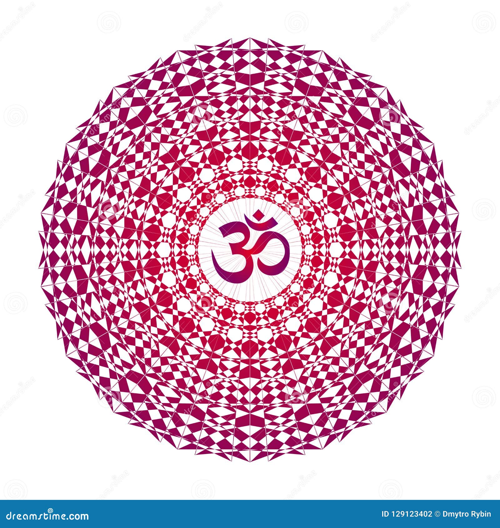 Color, Lace, Openwork, Colorful Mandala with the Sign Aum / Ohm / Om ...