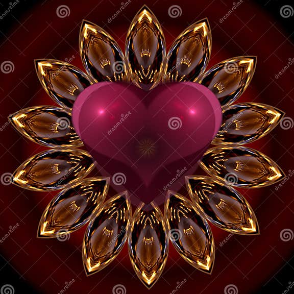 Mandala s heart stock illustration. Illustration of valentine - 6279055