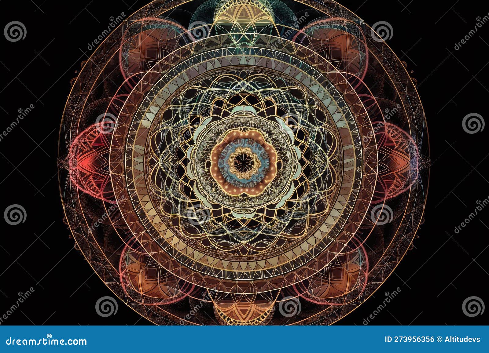 Mandala of Sacred Geometry Representing the Unity and Balance of All ...