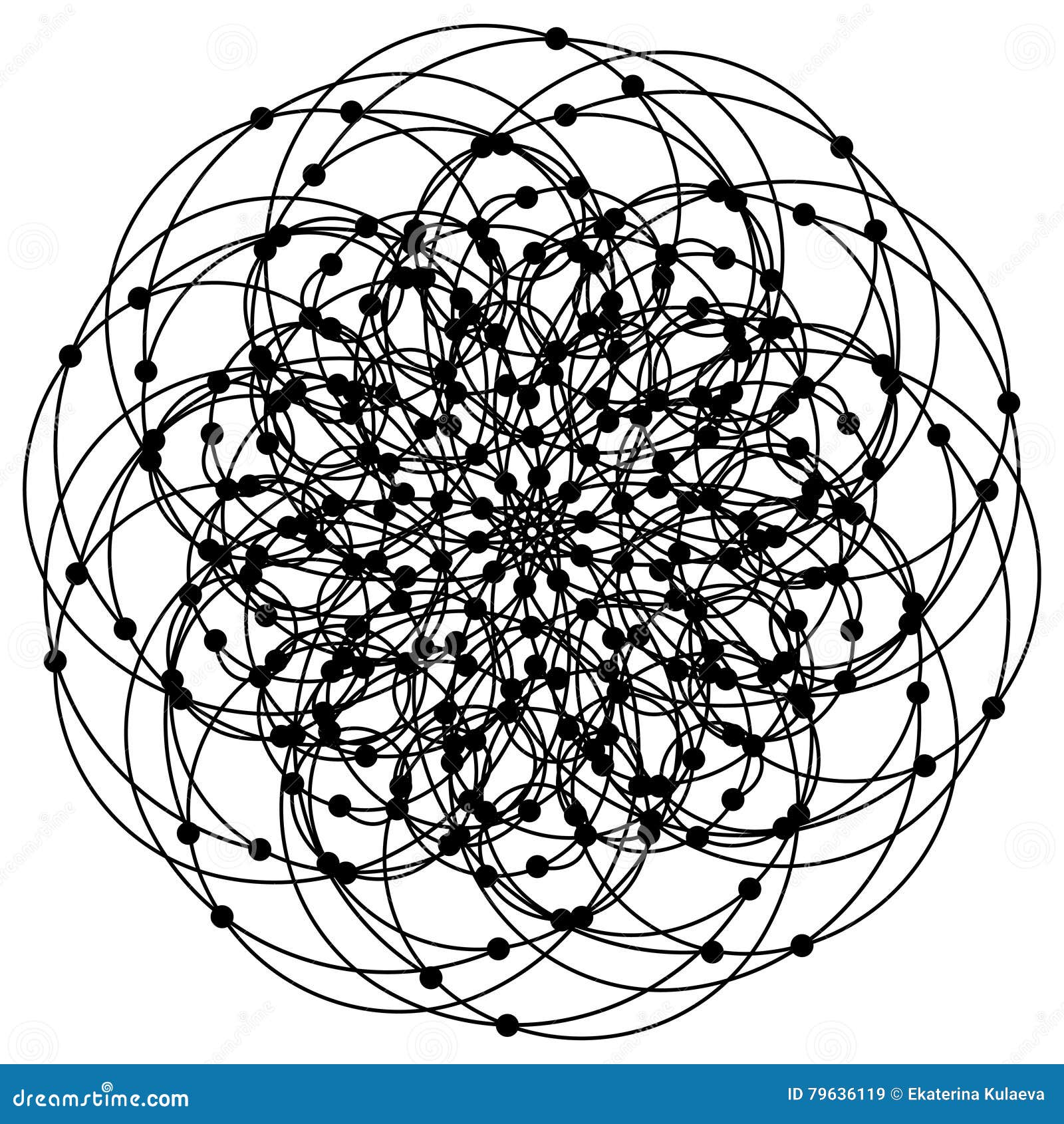 Mandala with Sacred Geometry Symbols and Elements Stock Vector ...