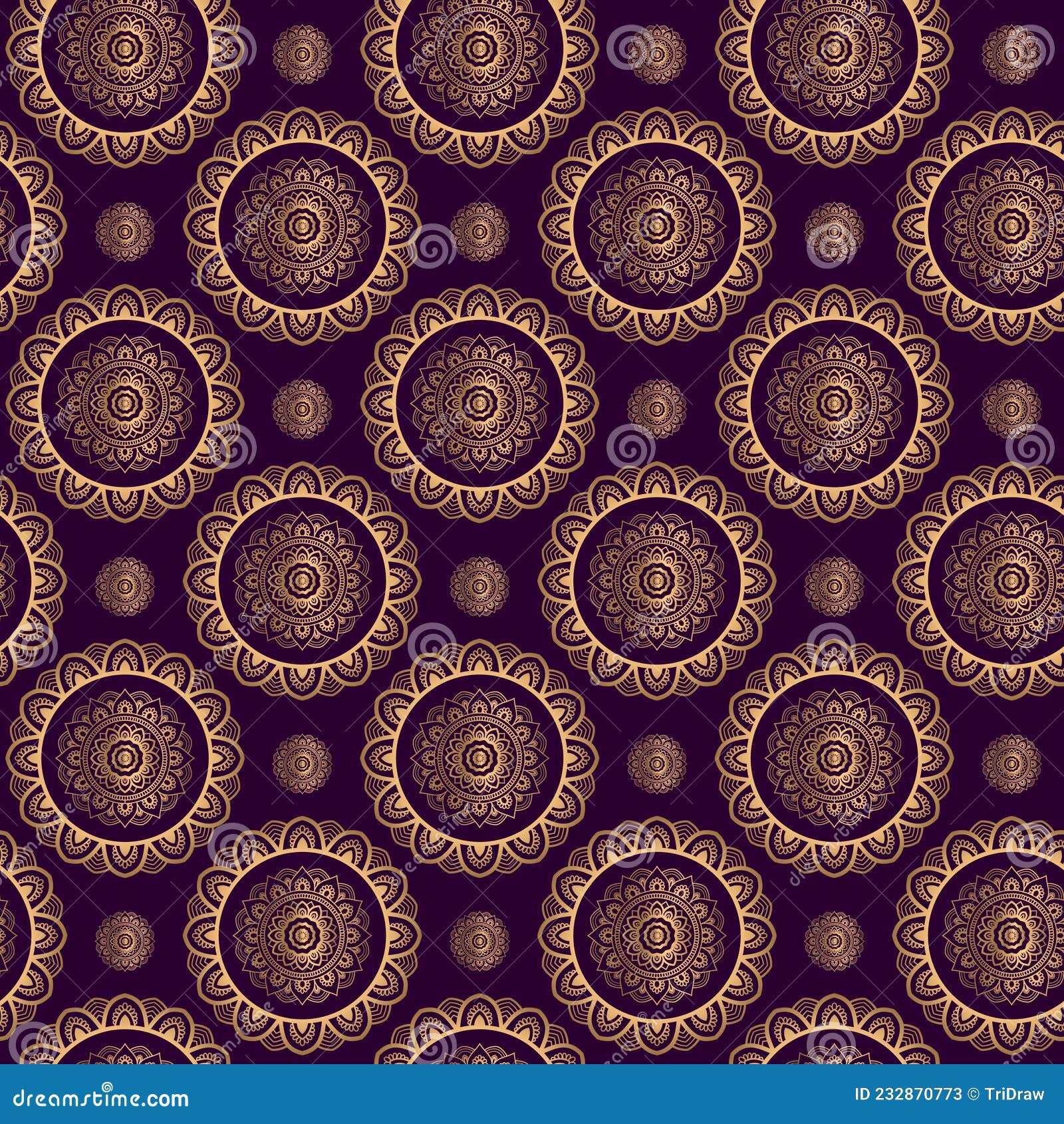 Mandala Seamless Pattern Design Stock Vector - Illustration of fabric ...