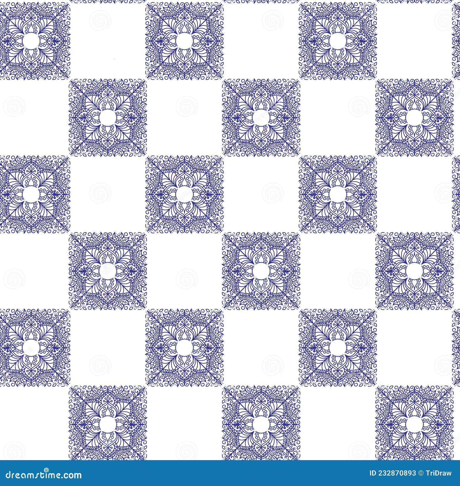 Mandala Seamless Pattern Design Stock Vector - Illustration of ...