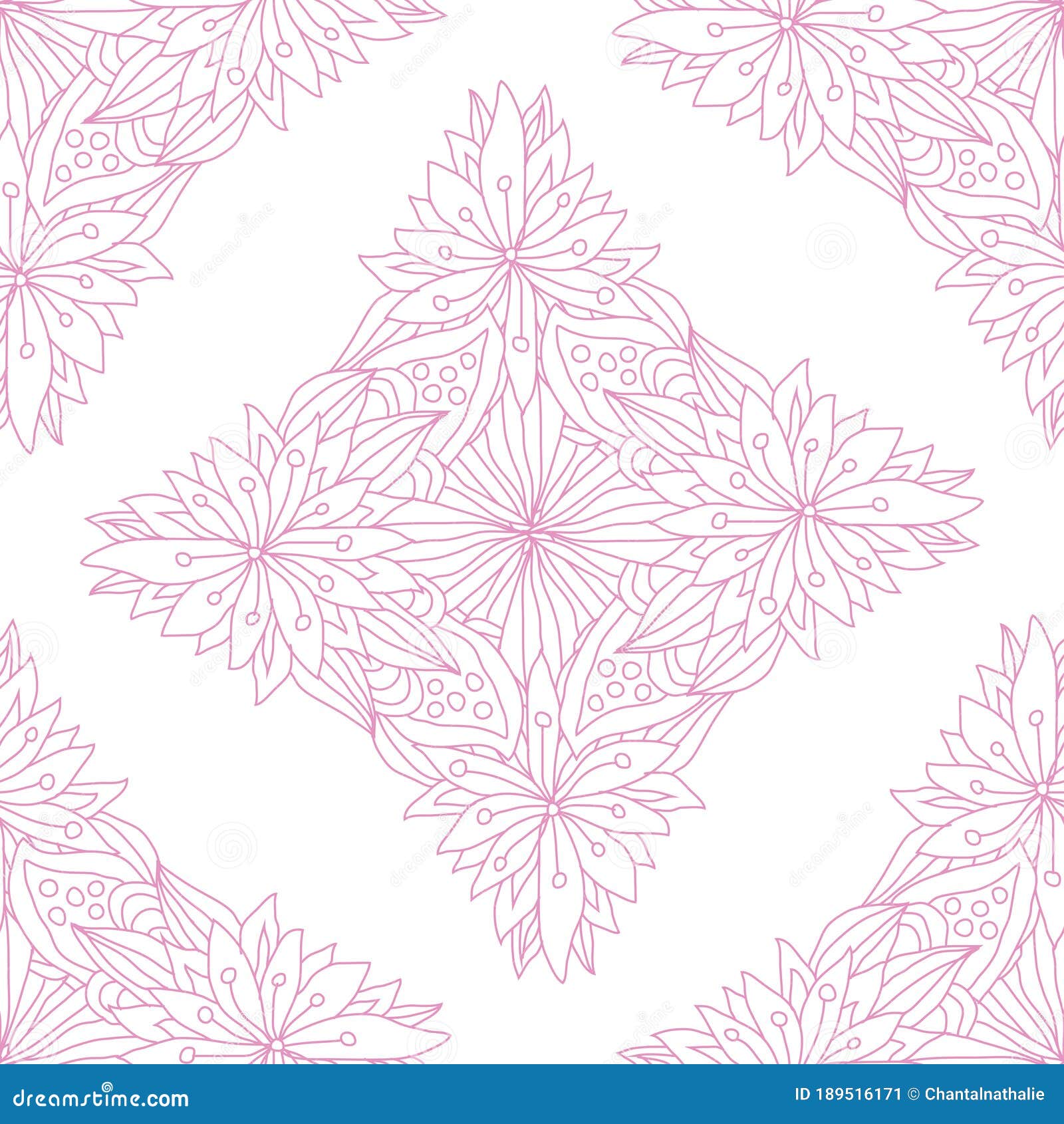 Mandala seamless pattern stock vector. Illustration of design - 189516171