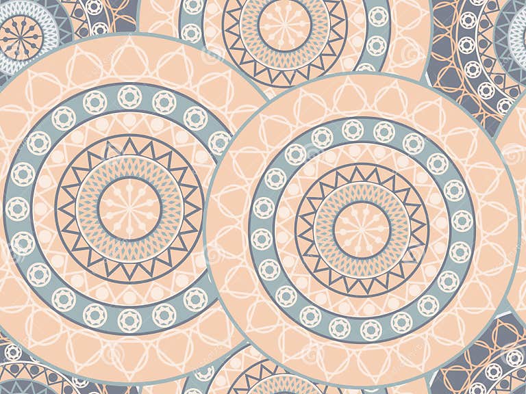 Mandala Seamless Pattern. Geometric Pattern in Buddhist and Hindu Style ...