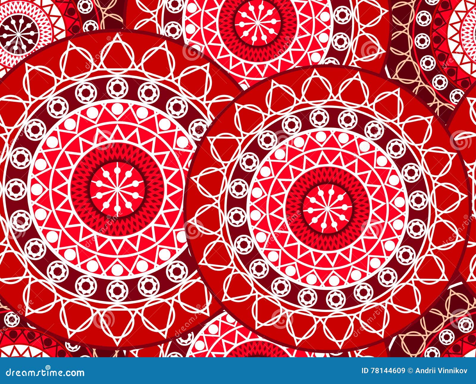 Mandala Seamless Pattern. Geometric Pattern in Buddhist and Hindu Style ...