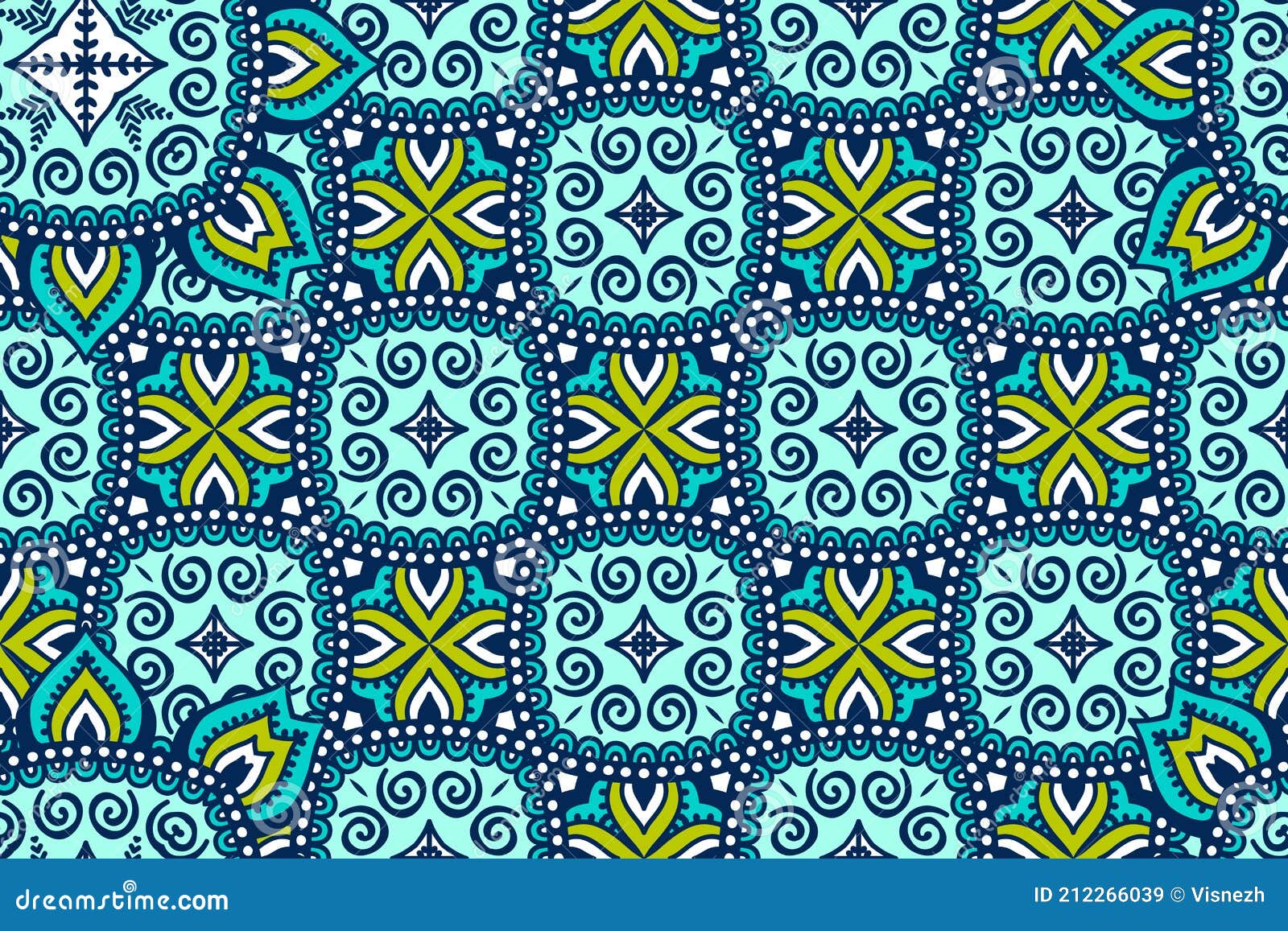 Mandala Seamless Pattern. Indian Elements Stock Vector - Illustration ...