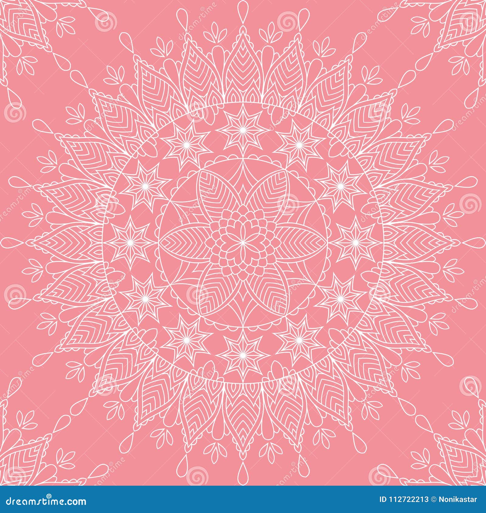 Mandala seamless pattern stock vector. Illustration of mosaic - 112722213