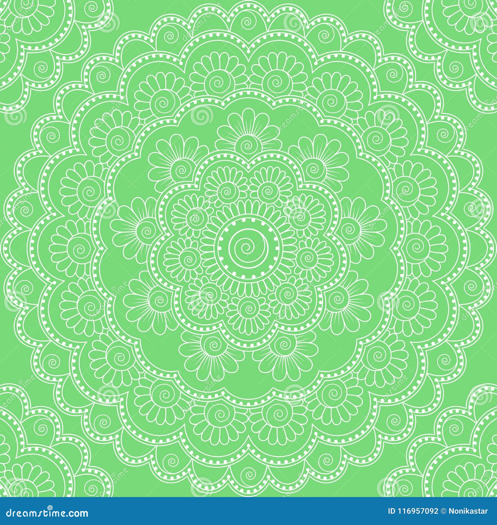 Mandala seamless pattern stock vector. Illustration of curve - 116957092