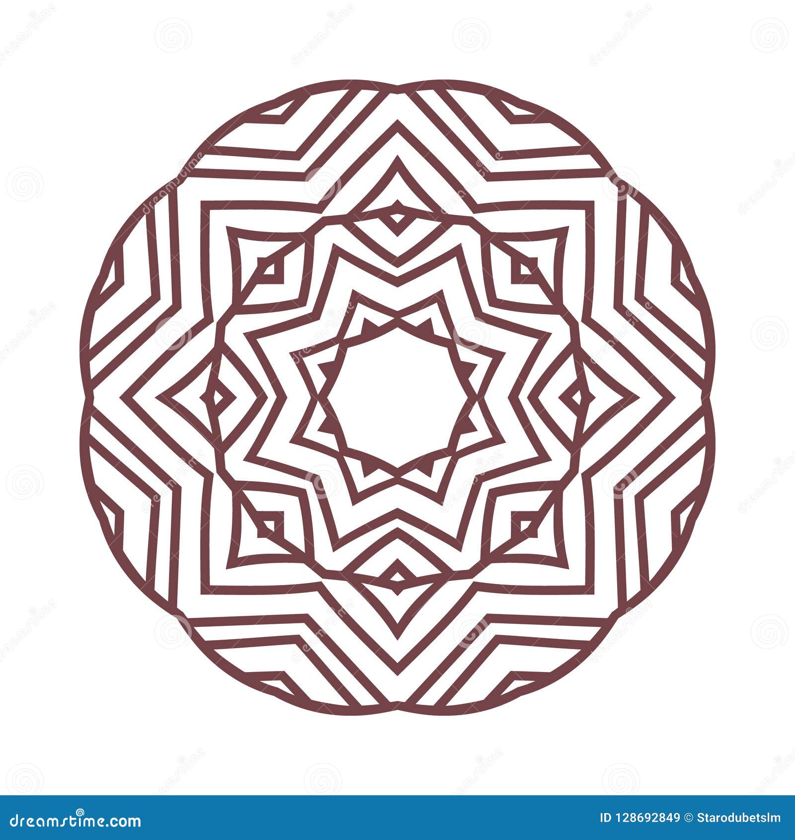 Mandala Shape simples logo ilustração do vetor. Ilustração de forma ...
