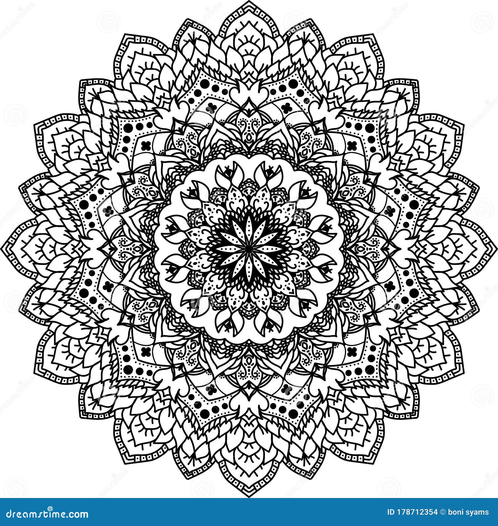 Mandala Sketch Design Leaf Circle Stock Photography | CartoonDealer.com ...