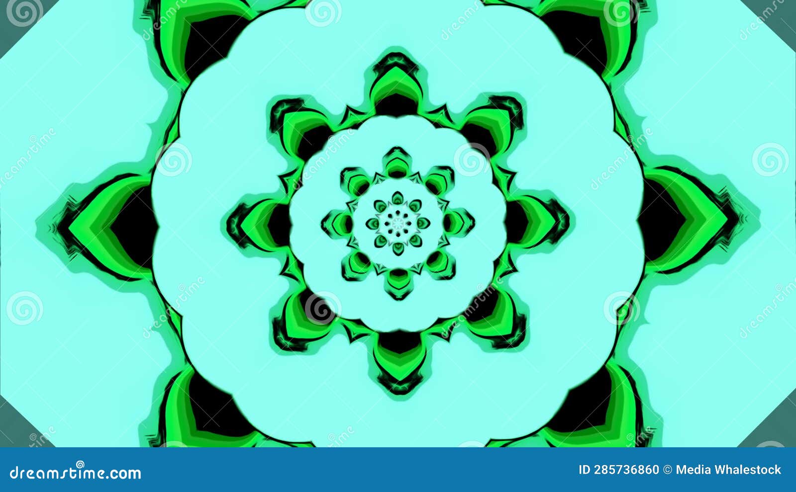 Mandala-style Pattern with Rotating Petals. Design. Beautiful Rotating ...
