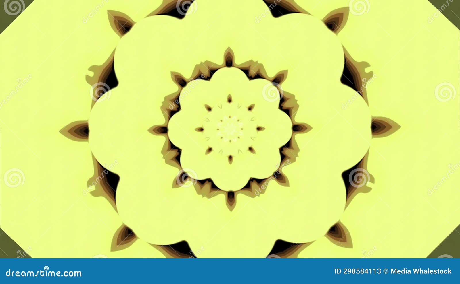 Mandala-style Pattern with Rotating Petals. Design. Beautiful Rotating ...