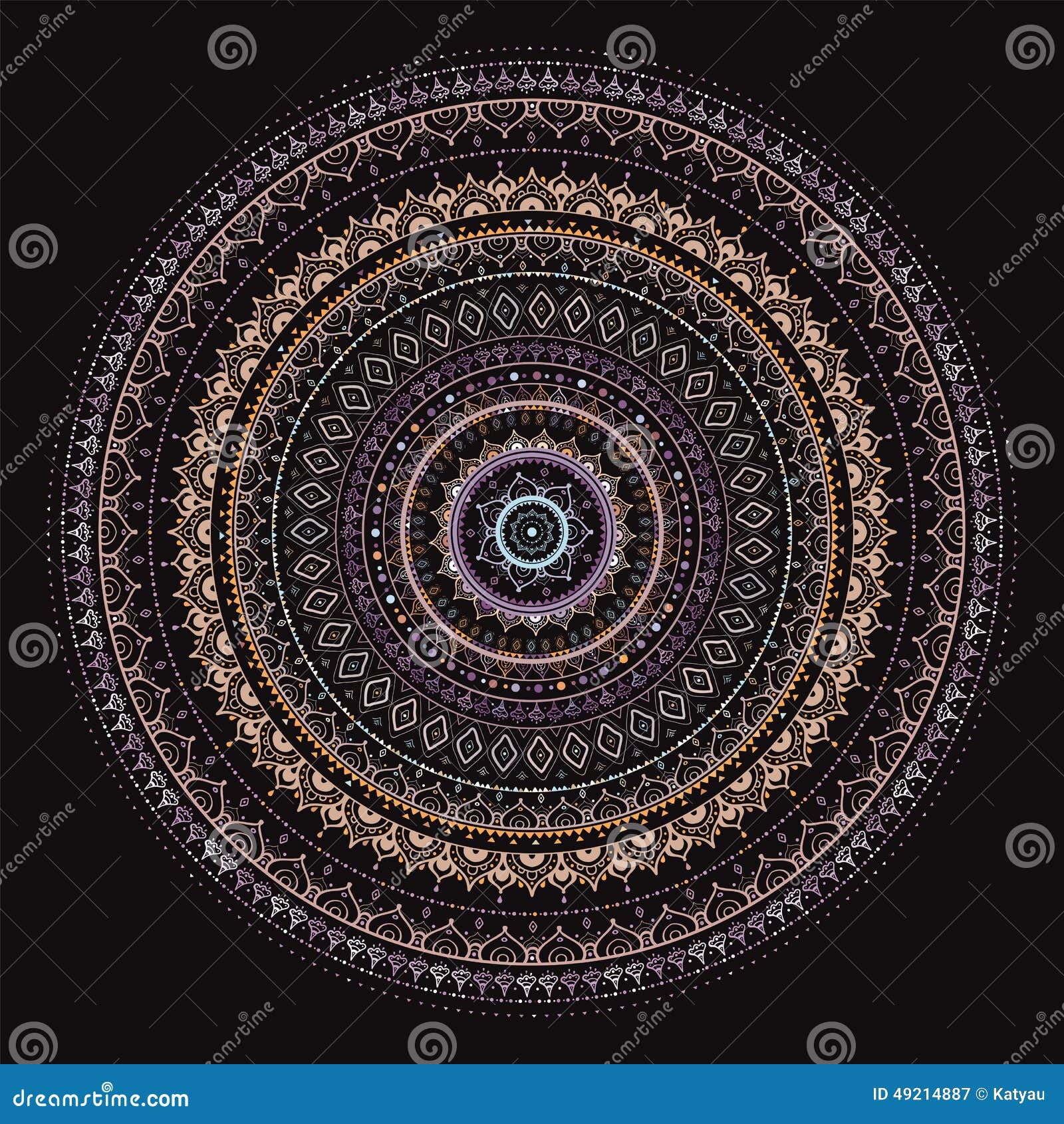 Mandala. Sun pattern stock vector. Illustration of backdrop - 49214887