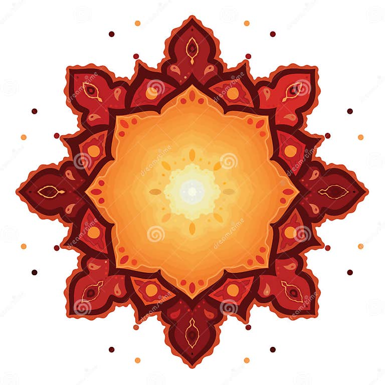 Mandala. Sun pattern. stock vector. Illustration of curve - 40294007