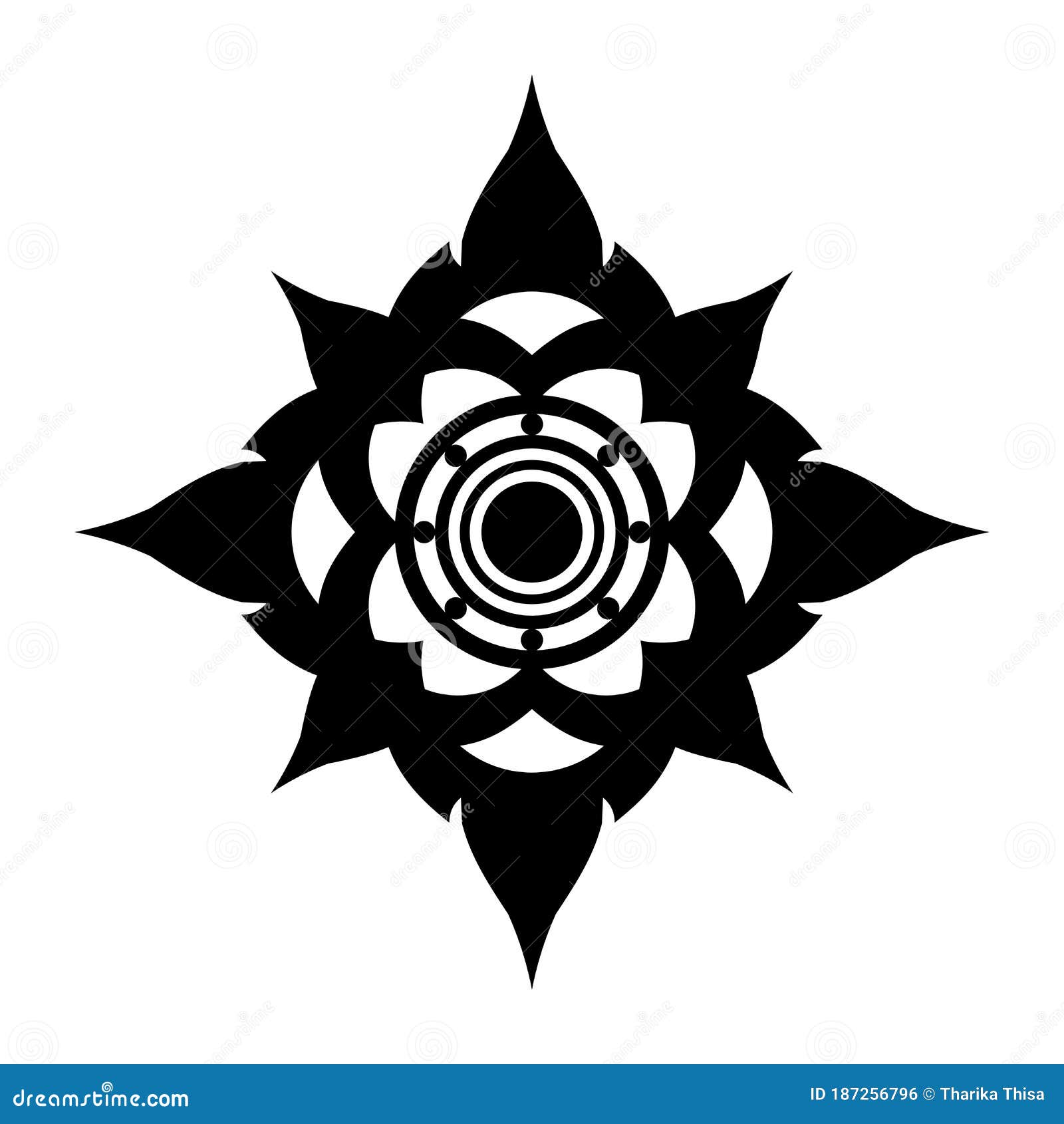Mandala. Tattoo Pattern. Vector EPS10 Stock Vector - Illustration of ...