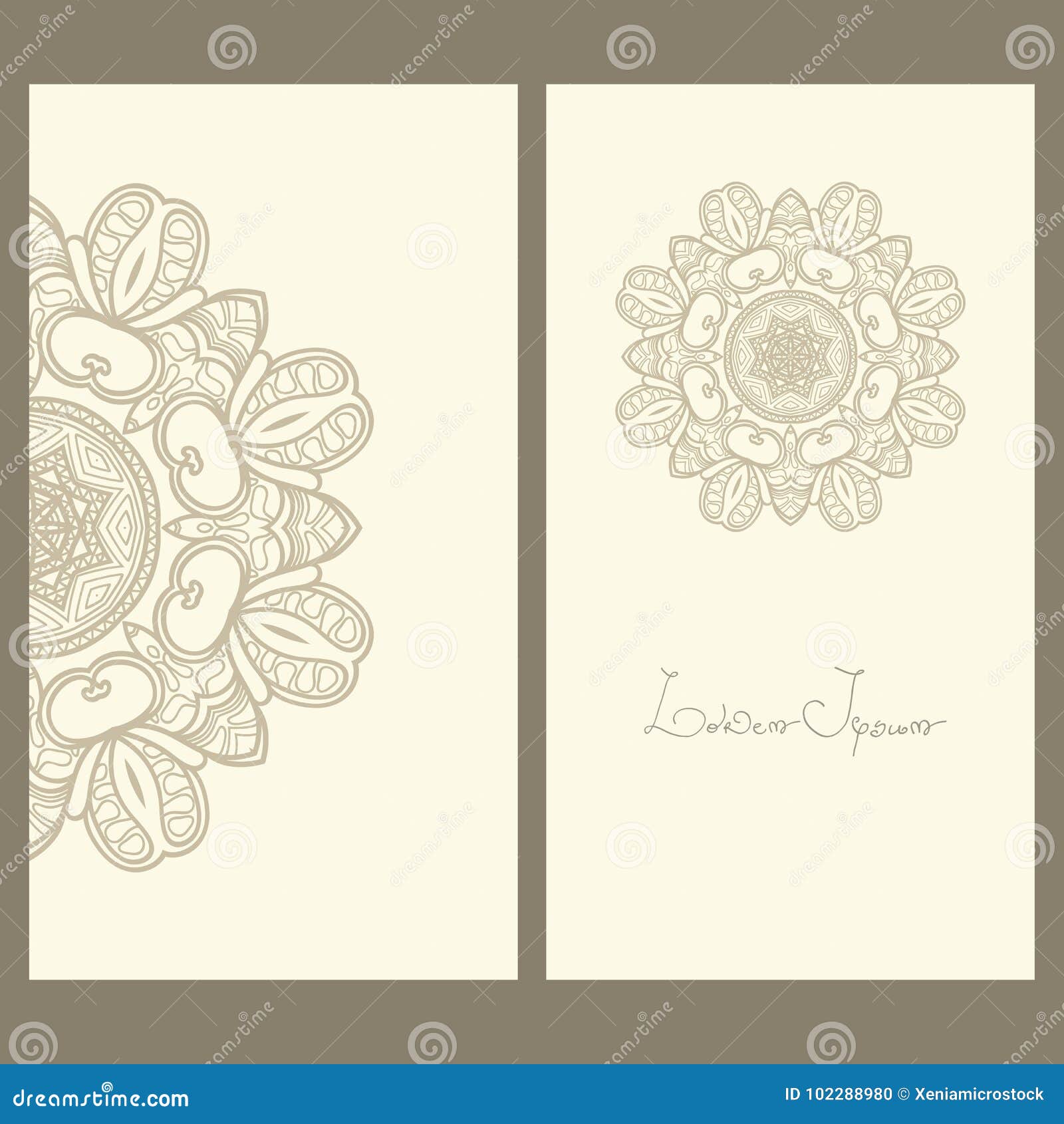 Mandala. Template of the Card Design Stock Vector - Illustration of ...