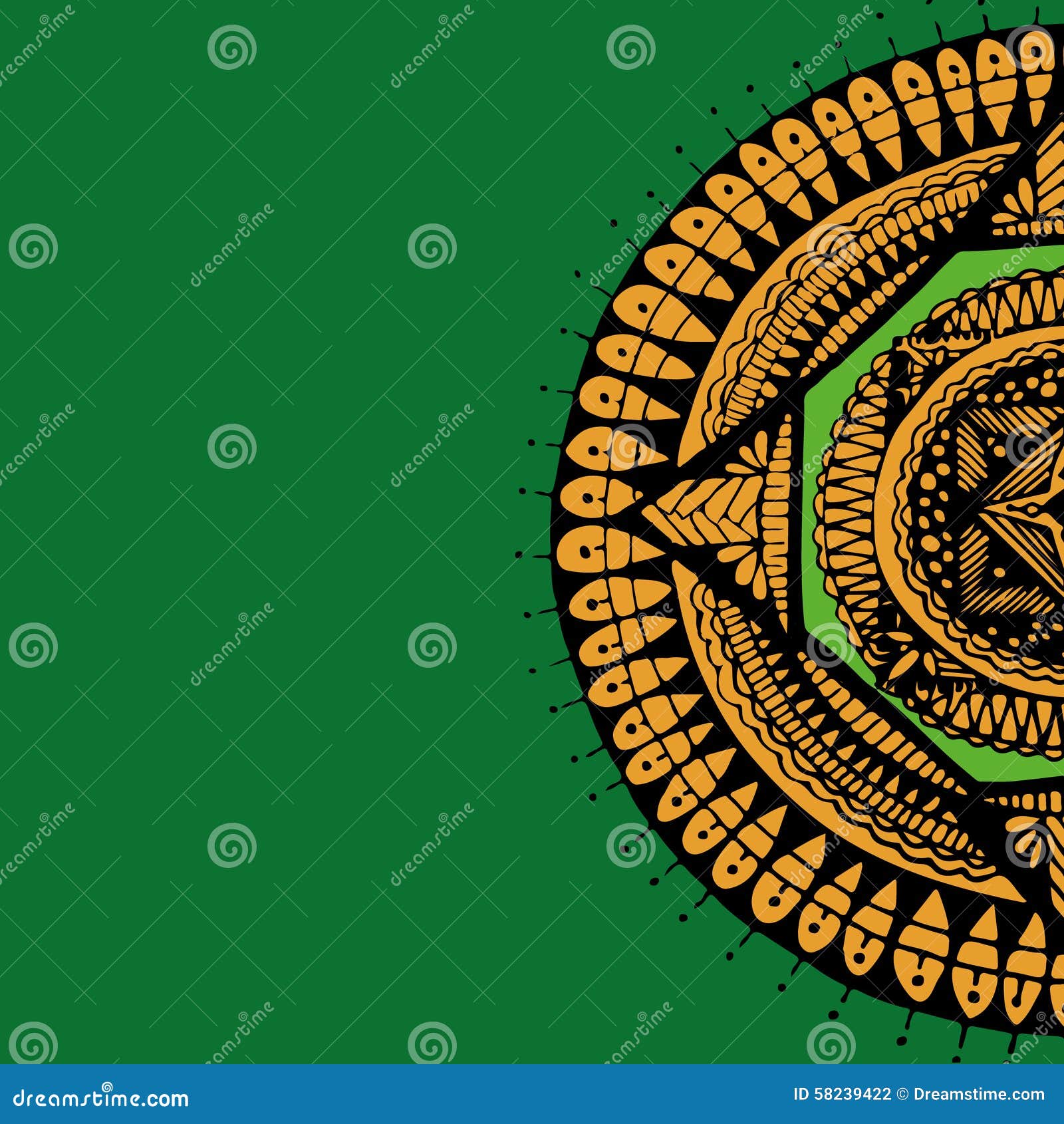 Mandala Temple Pattern stock vector. Illustration of creative - 58239422