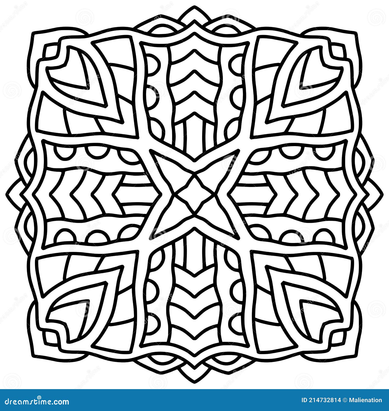 Mandala Tile Pattern Vector Illustration | CartoonDealer.com #43824030