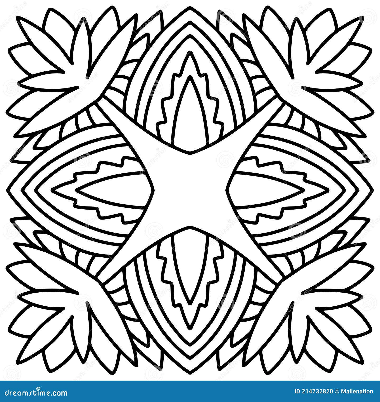 Mandala Tile Pattern Vector Illustration | CartoonDealer.com #43824030