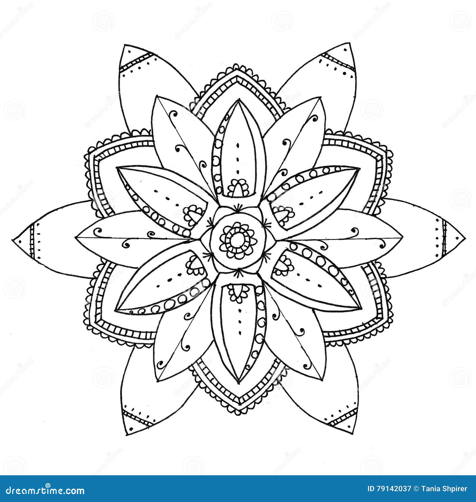 Mandala to color stock illustration. Illustration of ...