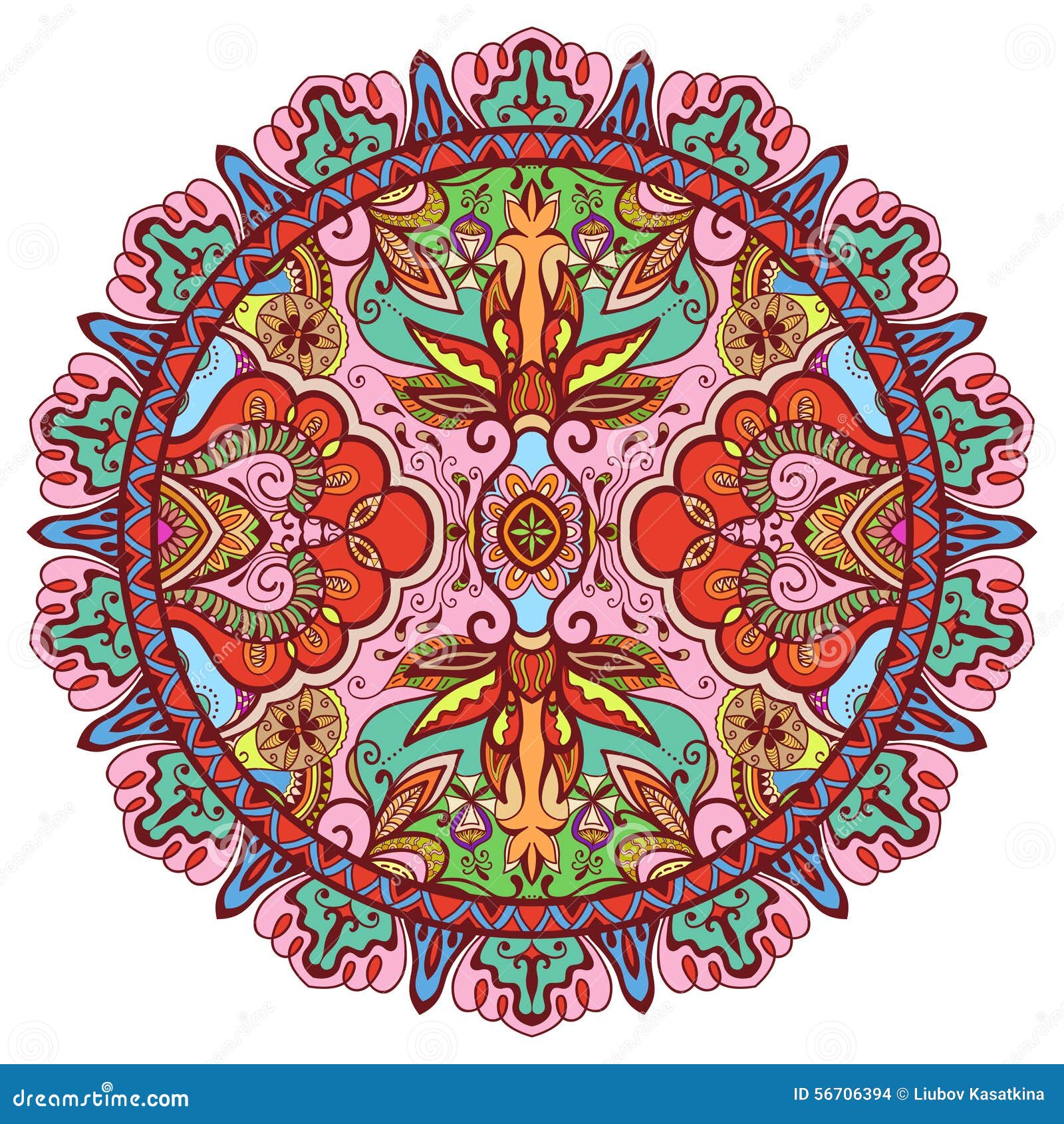 Mandala, Tribal Background With A Gold Medallion Vector Illustration ...
