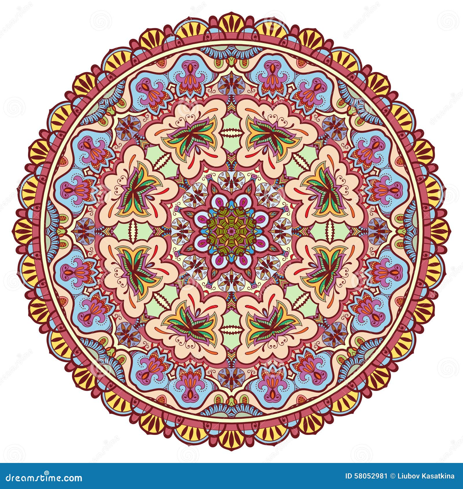 Mandala, Tribal Ethnic Ornament, Vector Islamic Stock Vector ...
