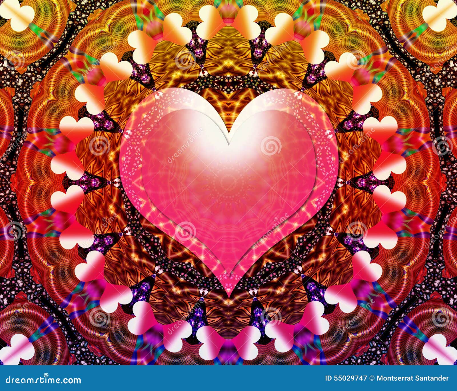 Mandala Universal Da Energia Do Amor Ilustração Stock - Ilustração de ...