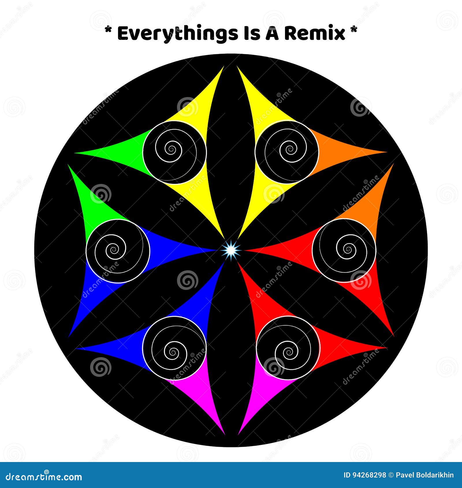 Mandala Universe Color Peace Love Start Stock Vector - Illustration of ...