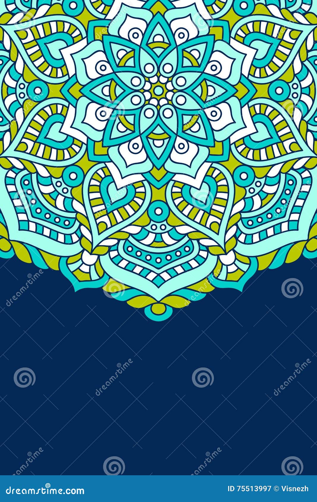 Mandala vector background stock vector. Illustration of black - 75513997