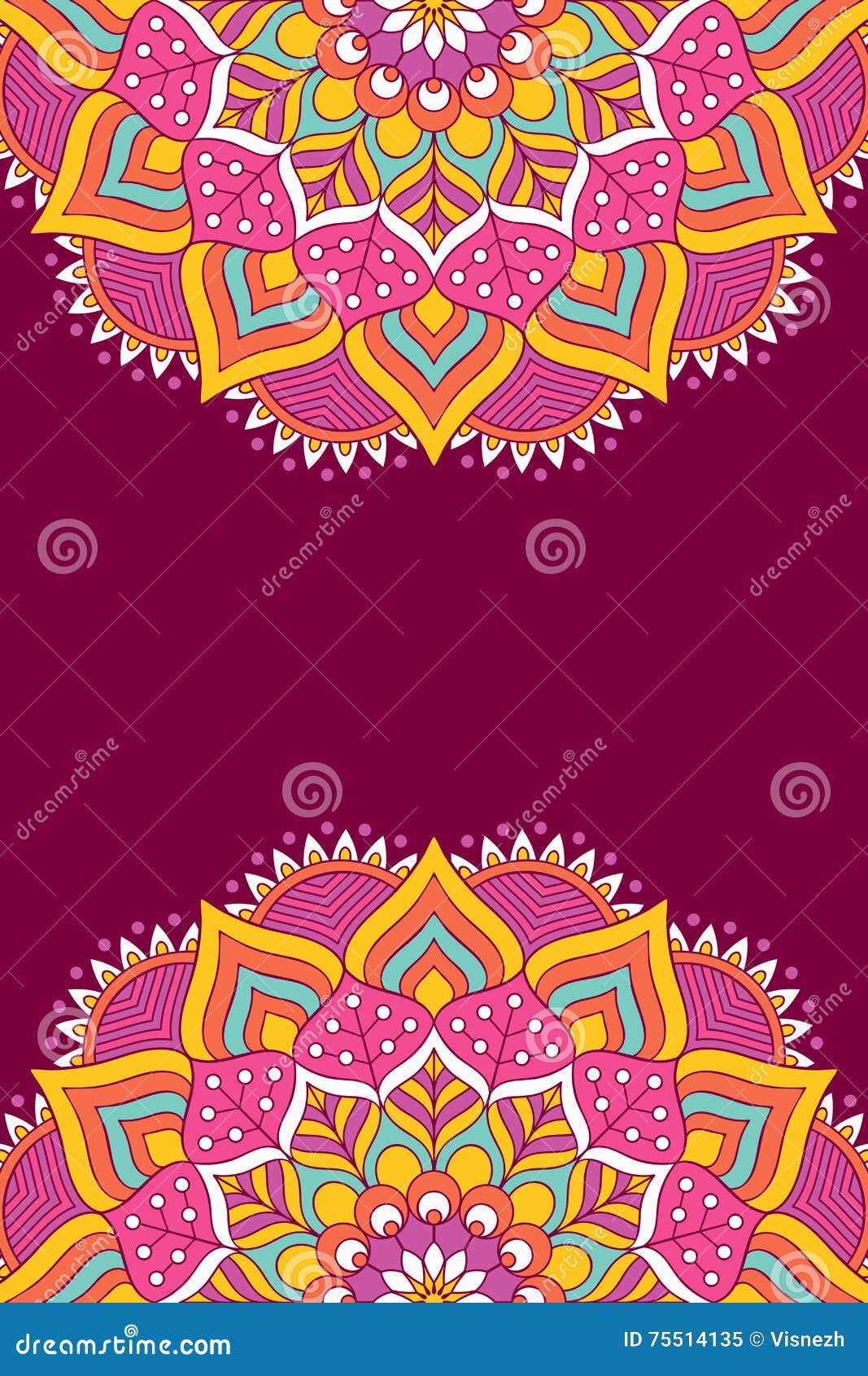 Mandala vector background stock vector. Illustration of black - 75514135