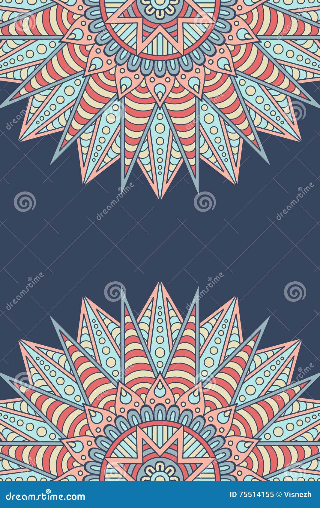 Mandala vector background stock vector. Illustration of fabric - 75514155