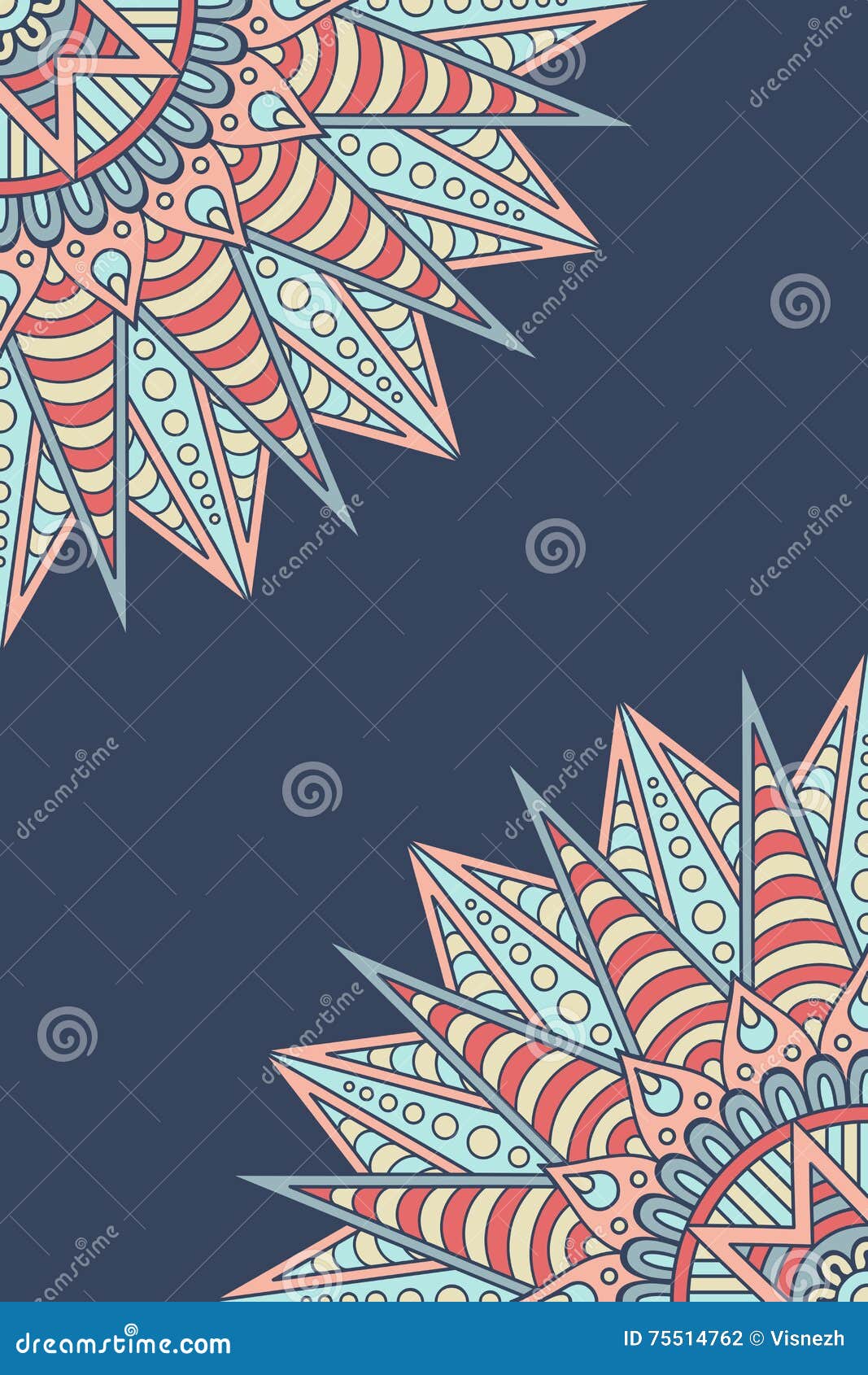Mandala vector background stock vector. Illustration of magic - 75514762