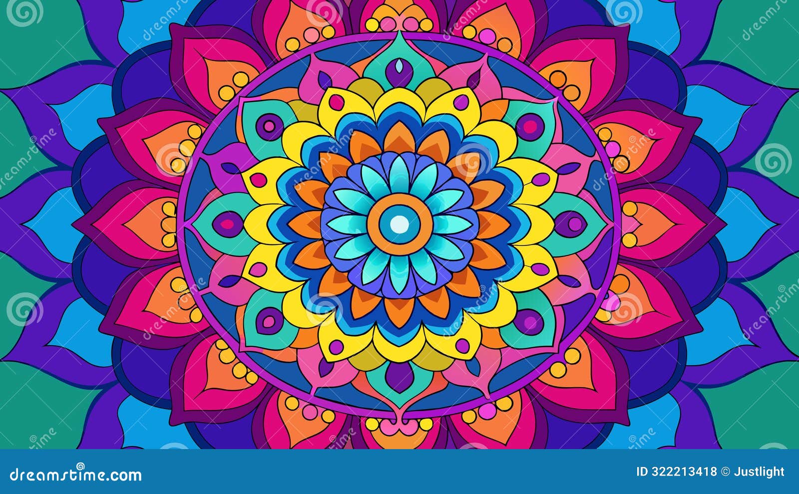 A Mandala with a Vibrant Color Scheme Designed To Stimulate the Brain ...