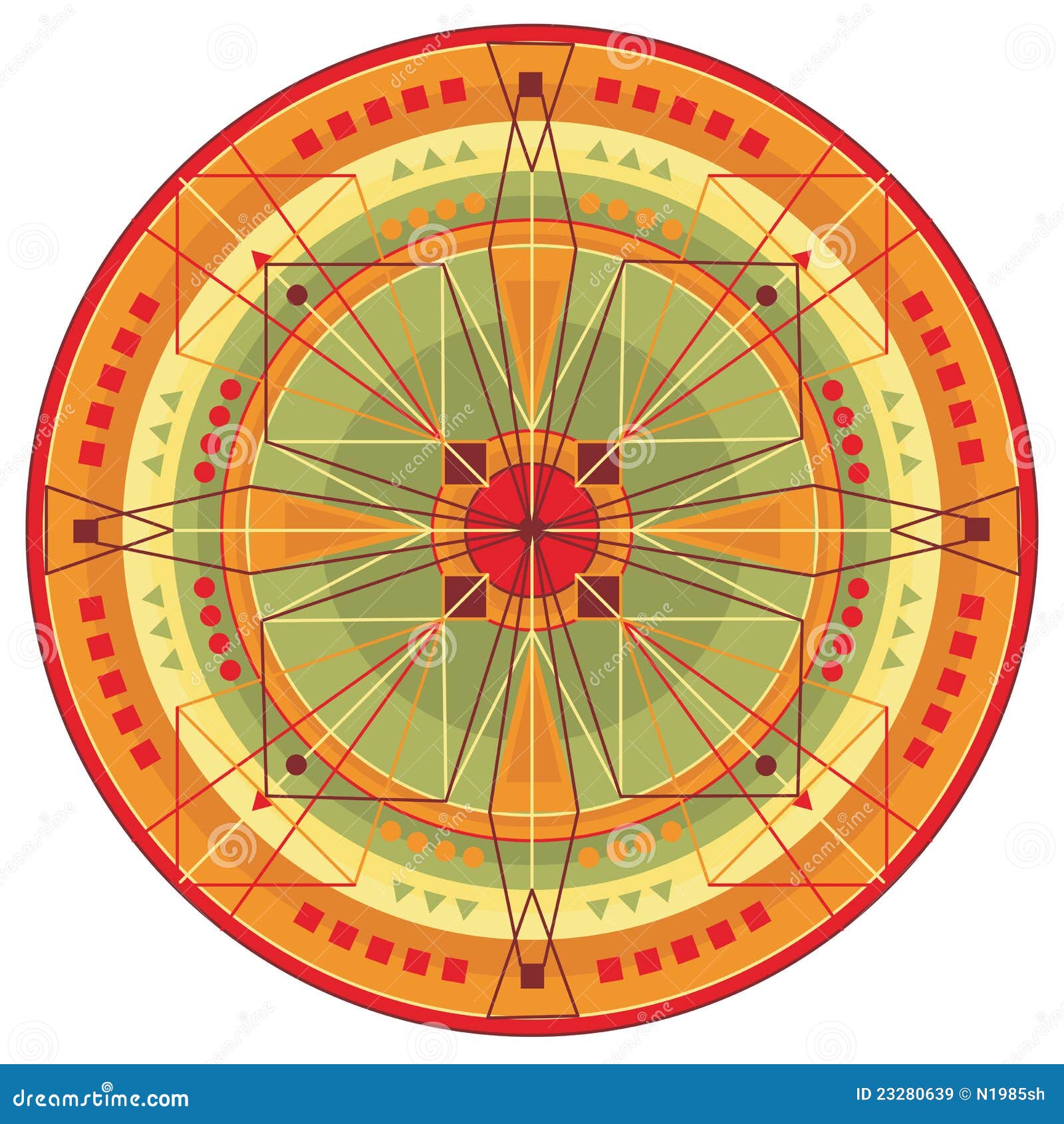 Mandala_warm stock vector. Illustration of energy, mandala - 23280639