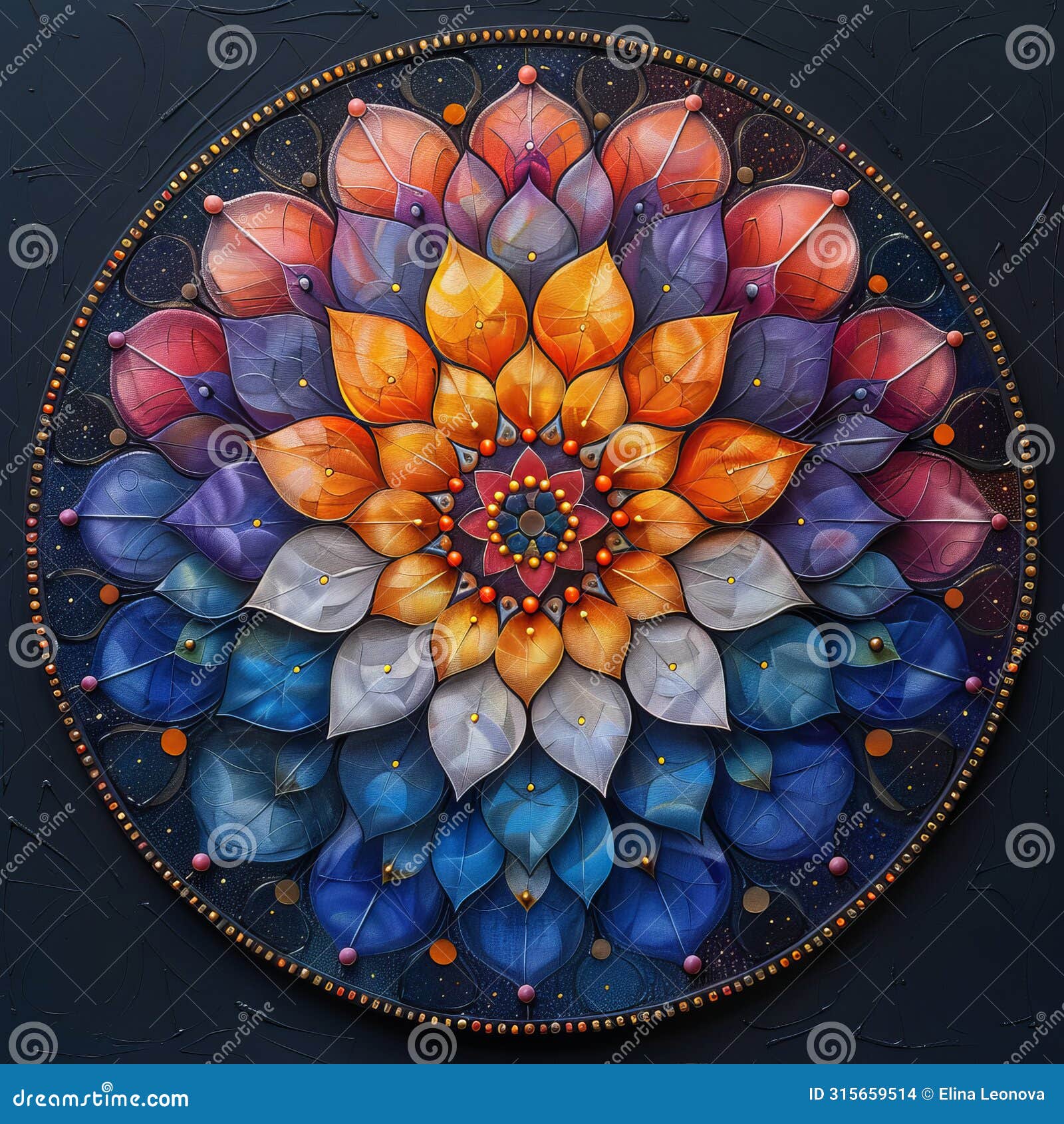 Mandala Which Brings Money, Mystical. AI Generative Stock Illustration ...