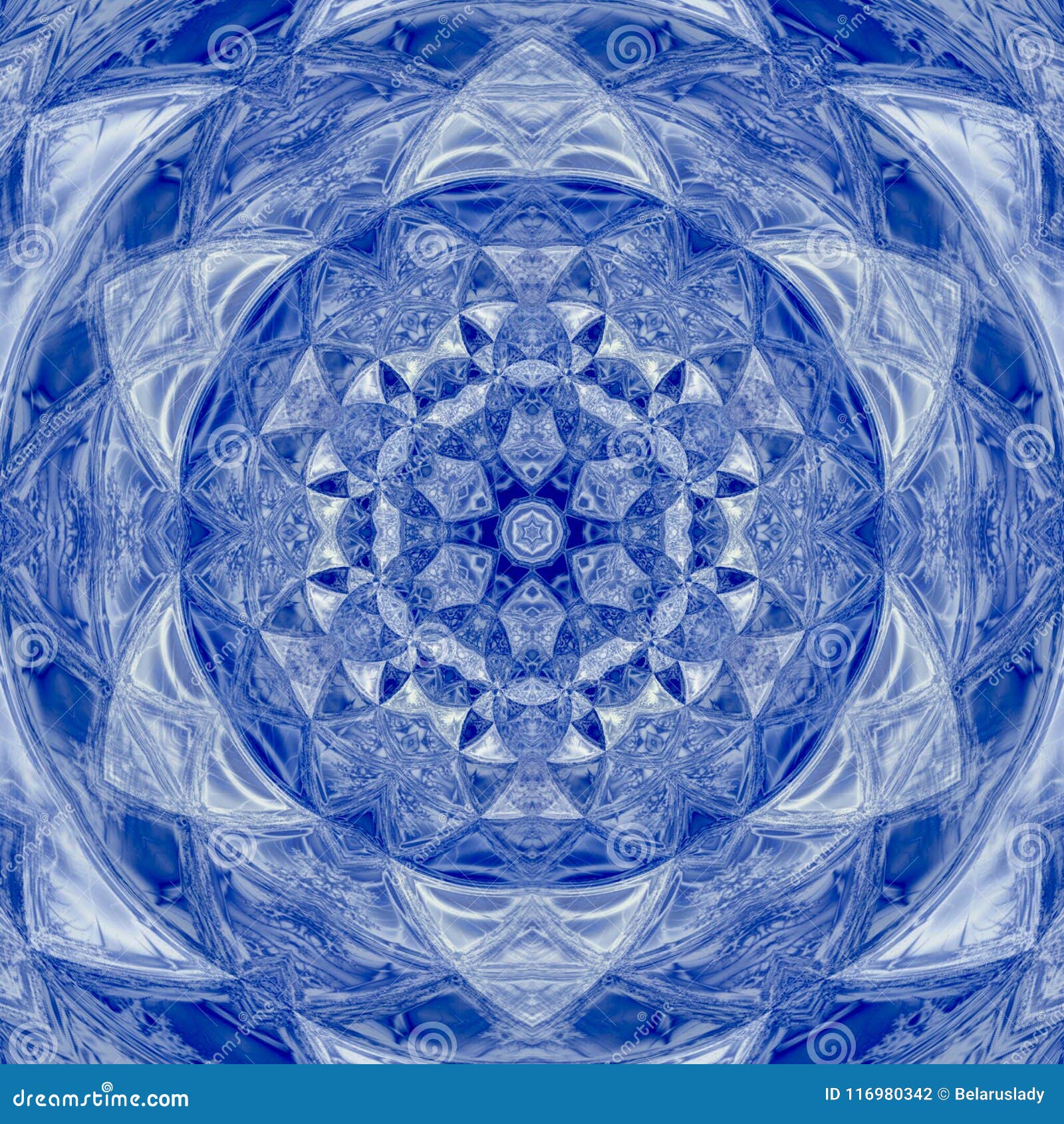 Mandala Winter Sun Design with Stained Star Stock Photo - Image of ...