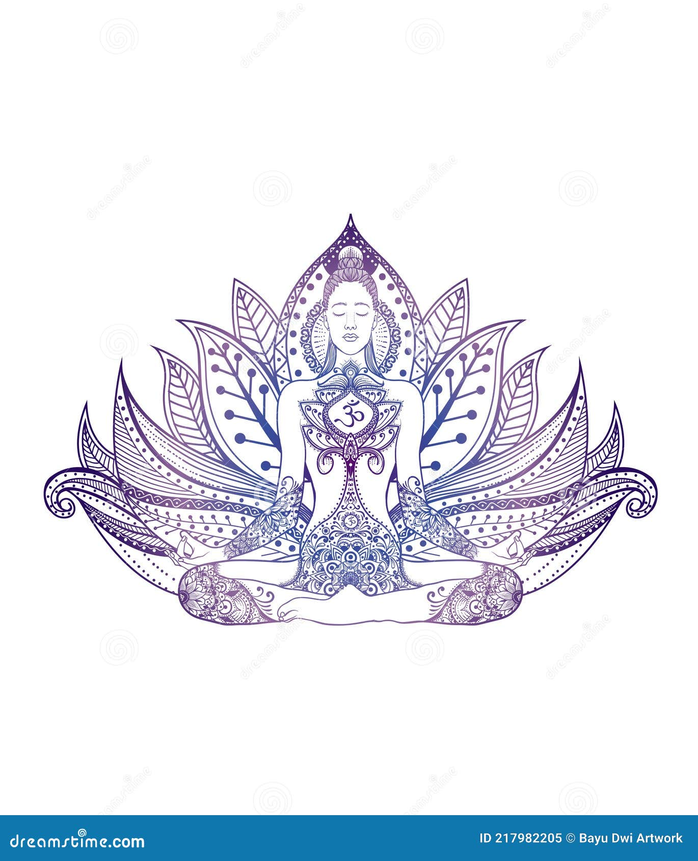 Mandala Yoga Meditation Pose - Vector Stock Vector - Illustration of ...