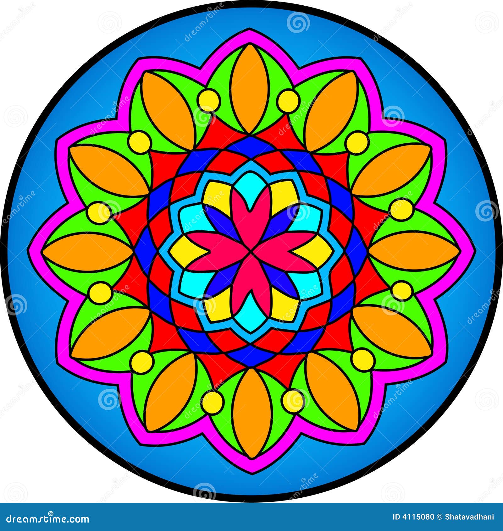 Simetric Circular Symbolic Forms Stock Illustrations – 4 Simetric ...