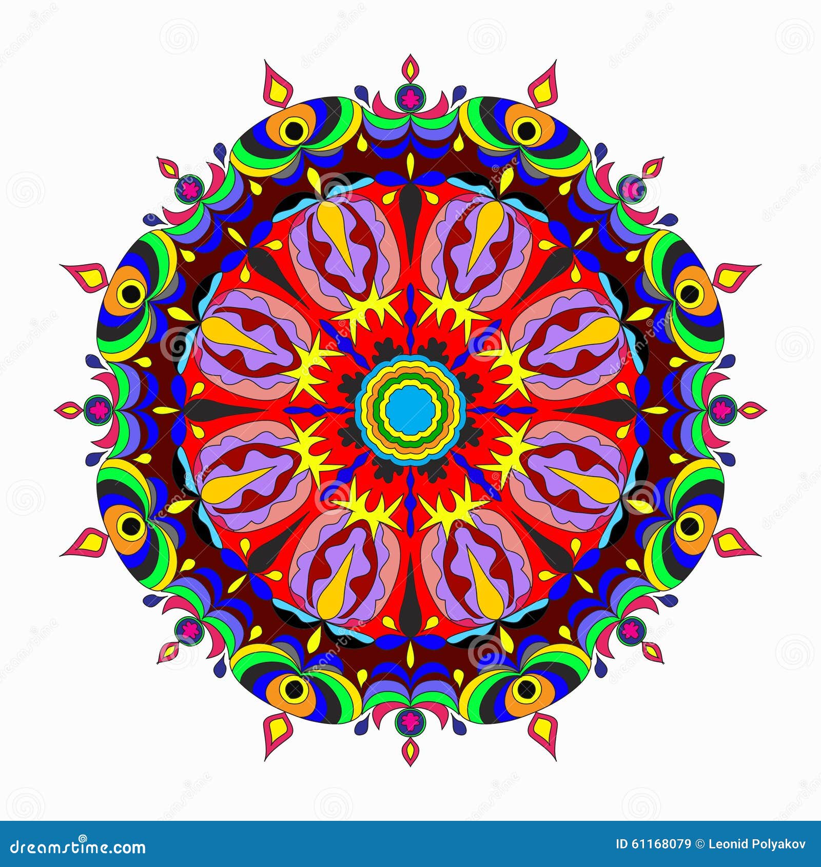 Mandalas Collection. Hand Drawn Background. Cartoon Vector ...