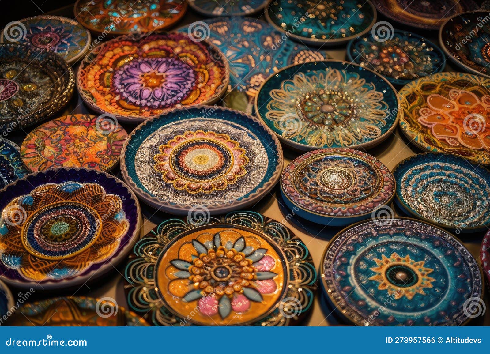 Mandalas of Different Sizes and Colors, with Intricate Patterns ...