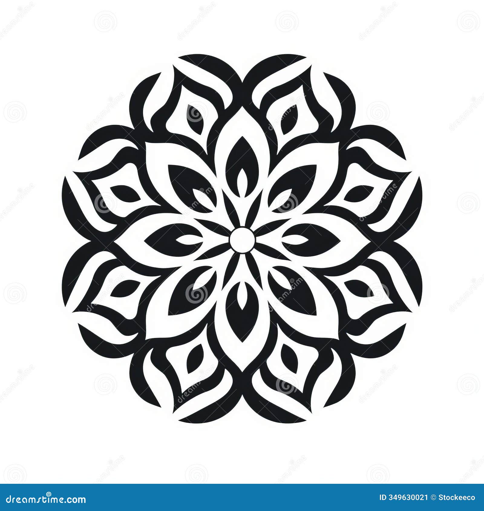 Minimalistic Mandalas Icon on a White Background Pattern Stock ...