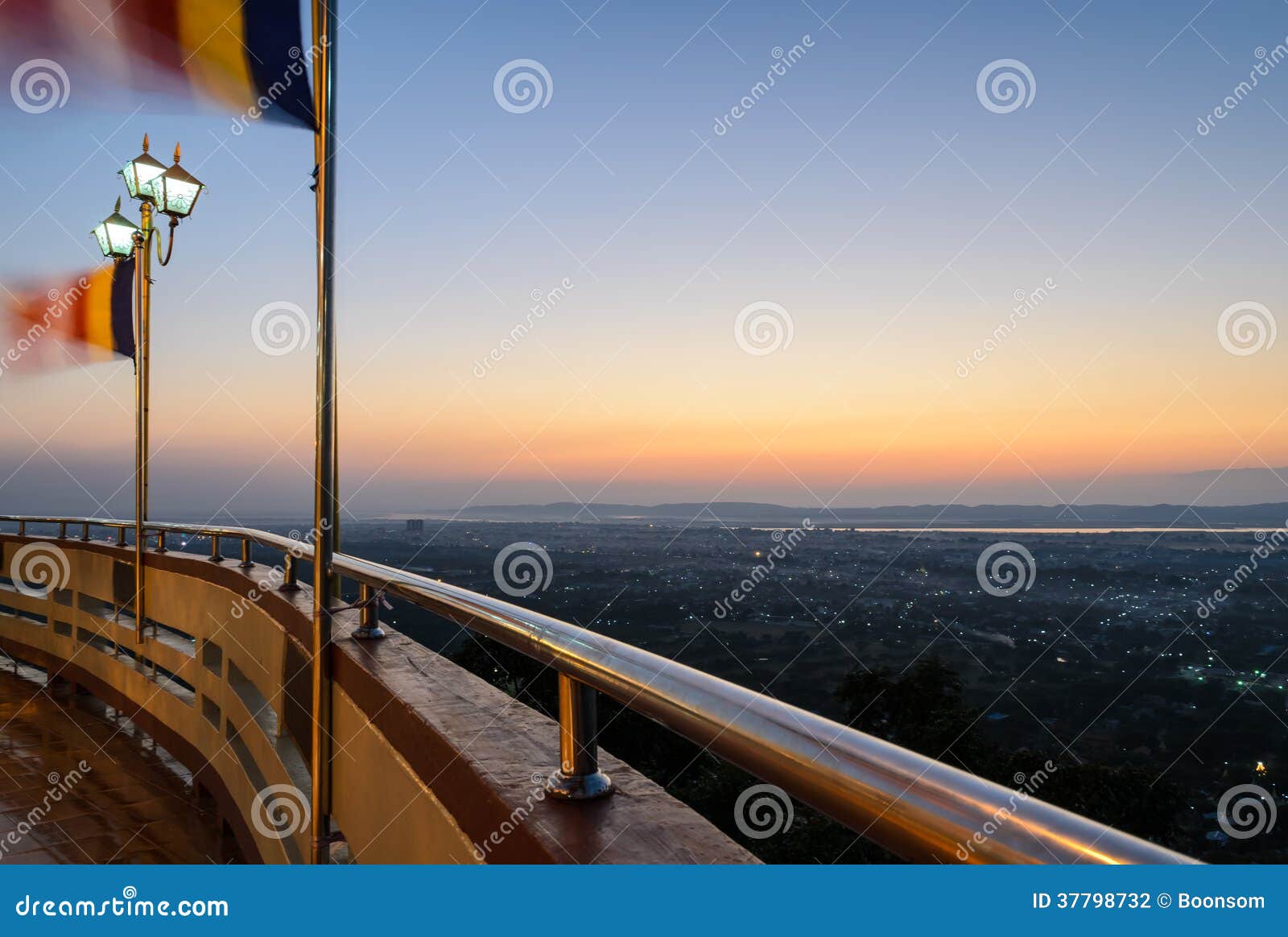Mandalay Hill at Sunset, Myanmar Stock Photo - Image of landscape ...