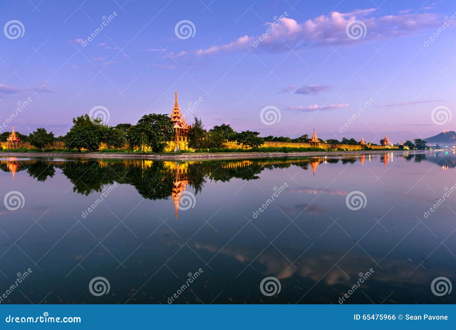 Mandalay Palace Moat stock photo. Image of landmark, architecture ...