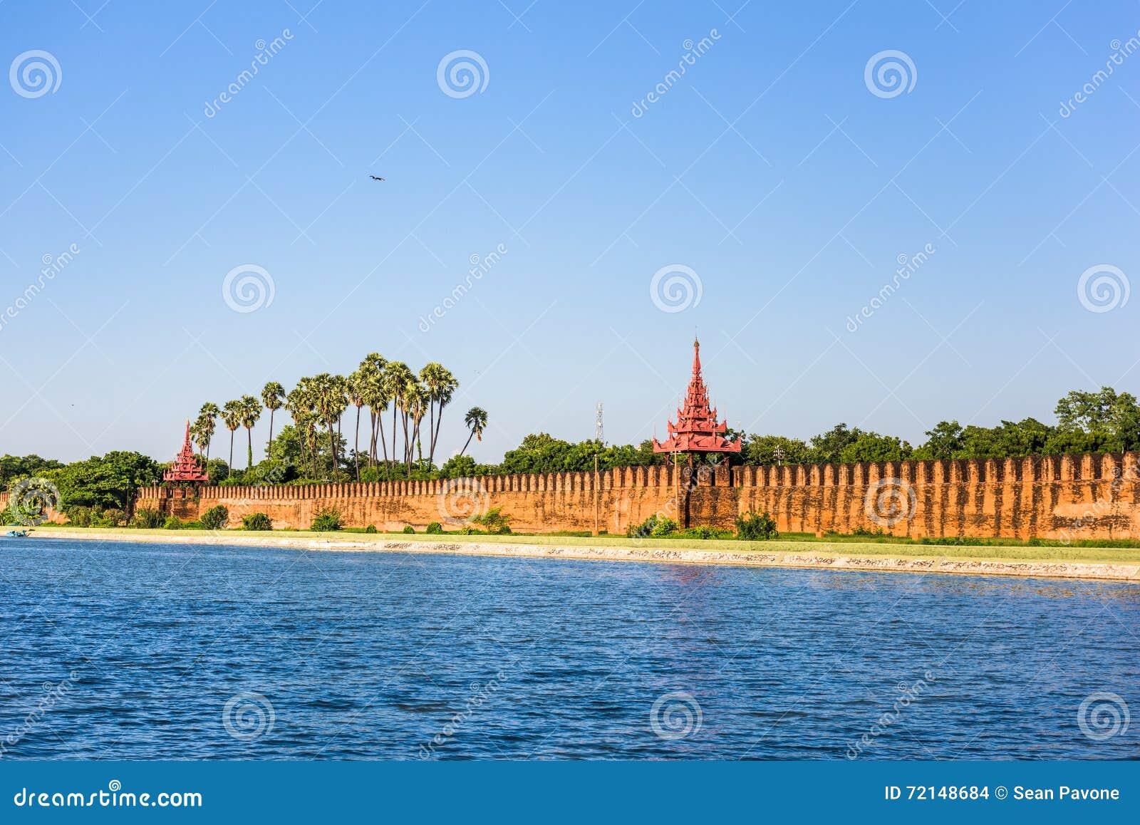 Mandalay Palace Moat stock photo. Image of famous, reflection - 72148684