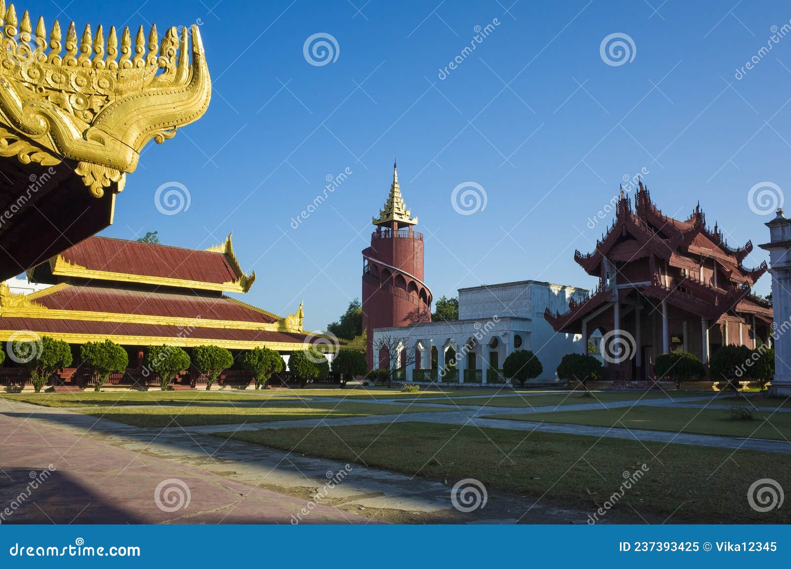 Mandalay Royal Palace, Watch Tower and Other Structures Inside of ...