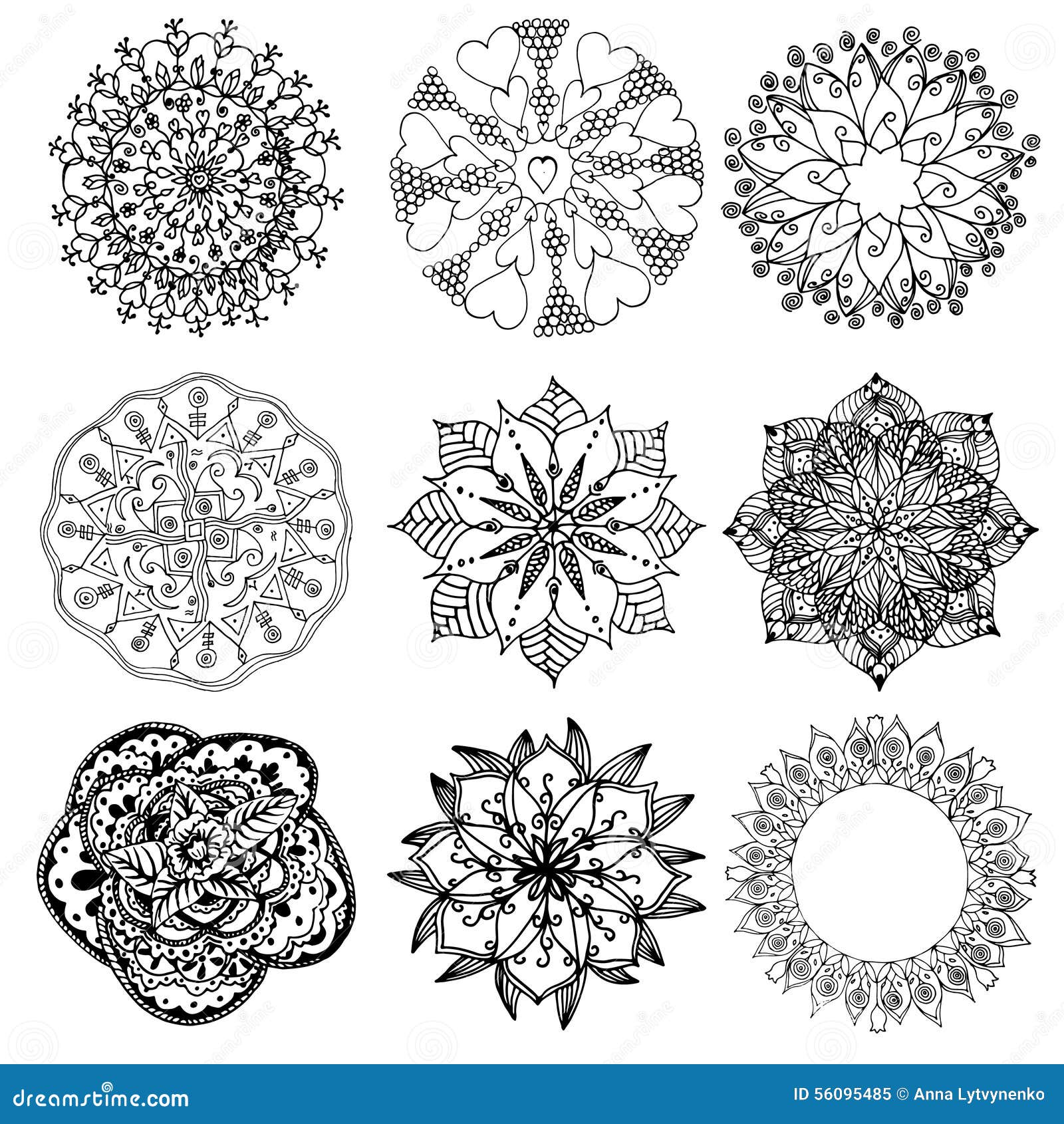 Mandale del fiore illustrazione vettoriale. Illustrazione di india ...