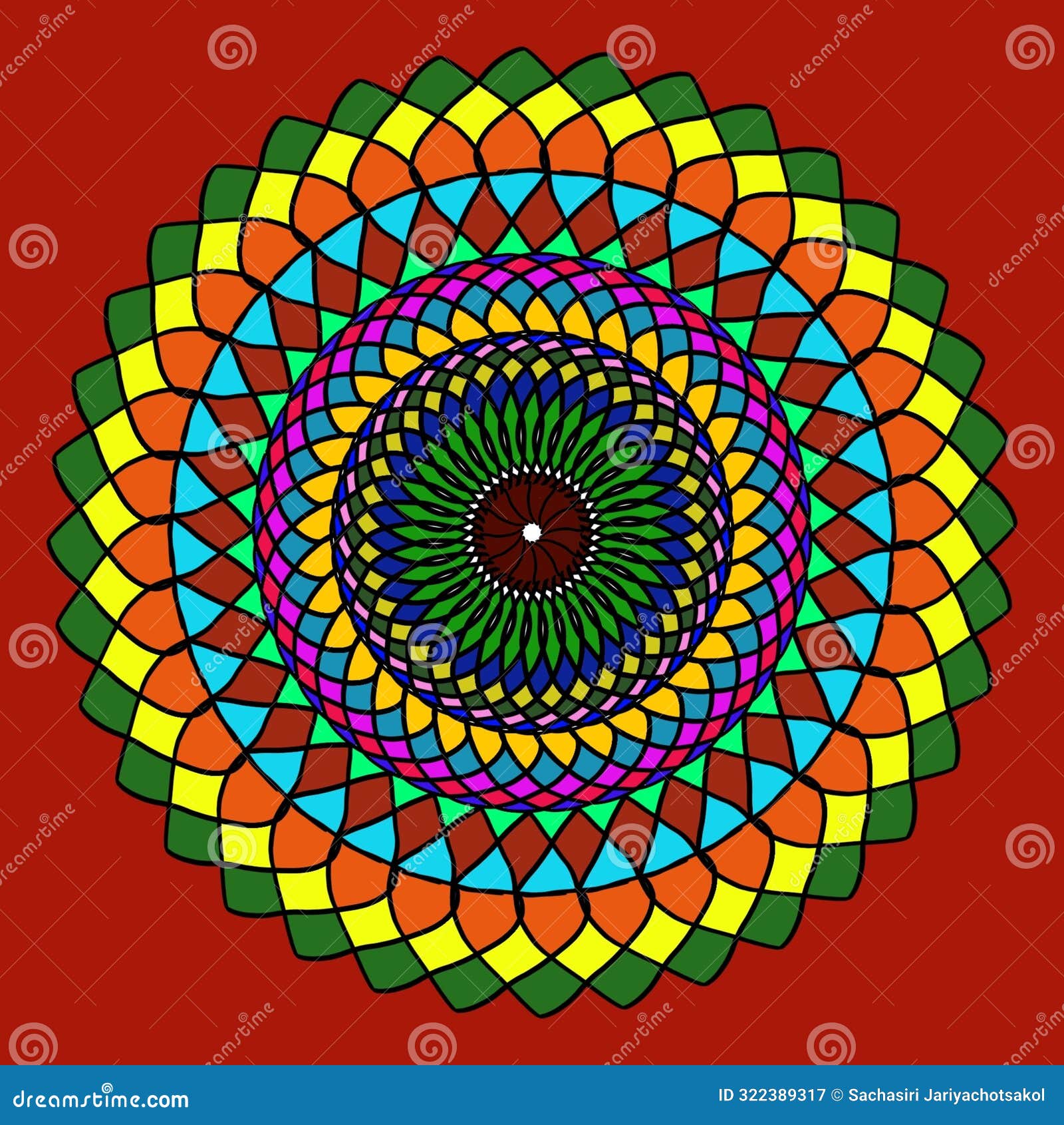 Mandara Design for Fabric Pattern or Artwork. Stock Illustration ...