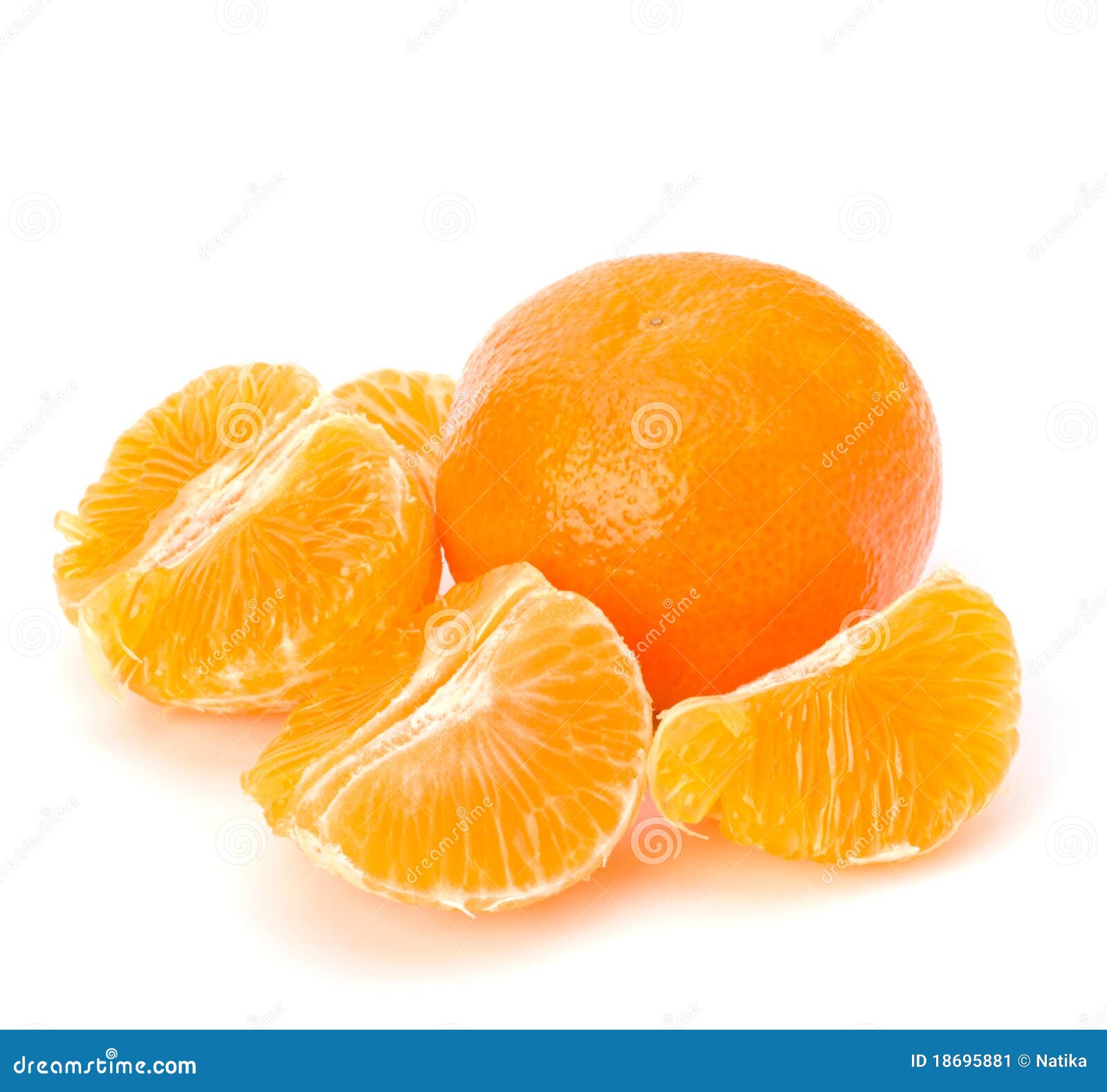 Mandarijn stock afbeelding. Image of diëet, gebroken - 18695881