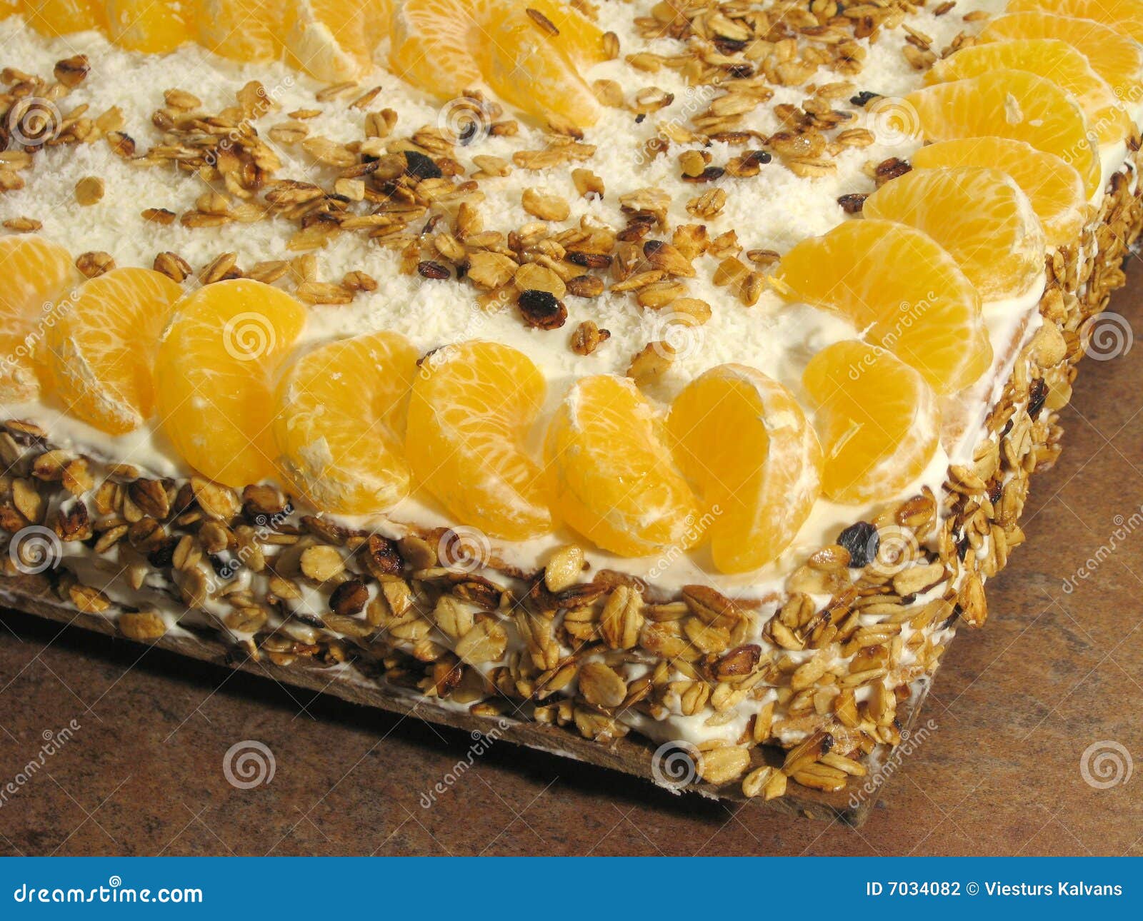 Mandarin cake stock photo. Image of pieces, sugar, cake - 7034082